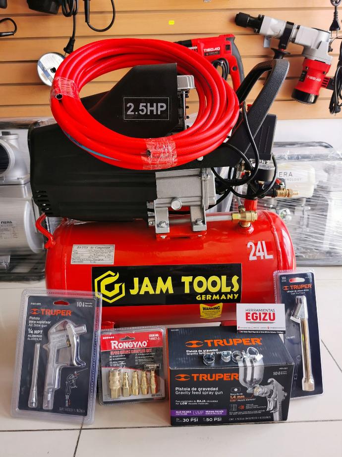 Kit completo - comprensora de 24 litros Jam Tools | HERRAMIENTAS EGIZU